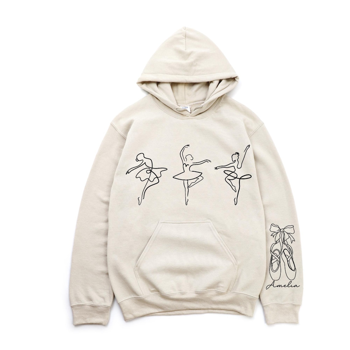Custom Ballerina Hoodie, Personalized Name Ballet Hoodie, Girls Ballet ...