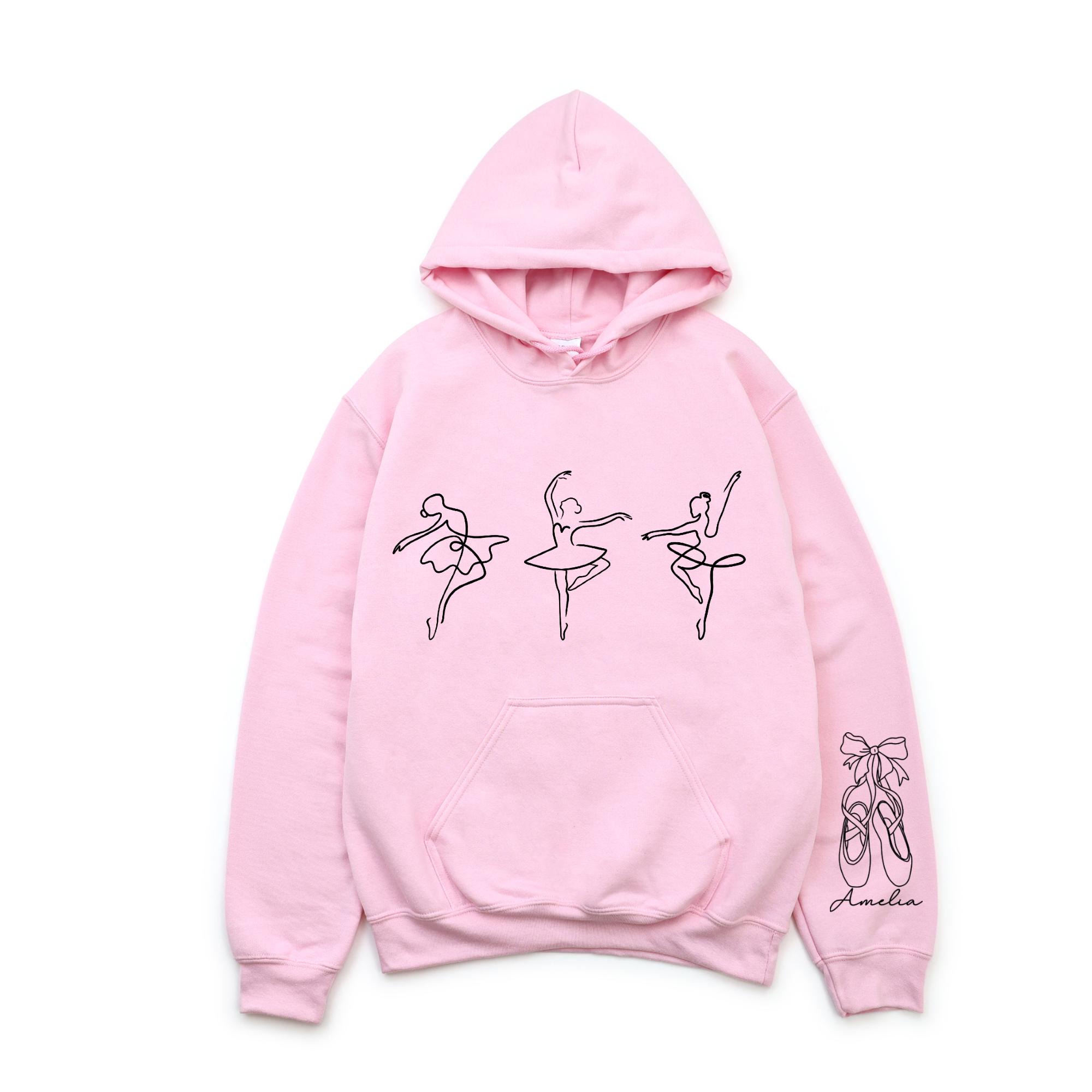 Custom Ballerina Hoodie, Personalized Name Ballet Hoodie, Girls Ballet ...