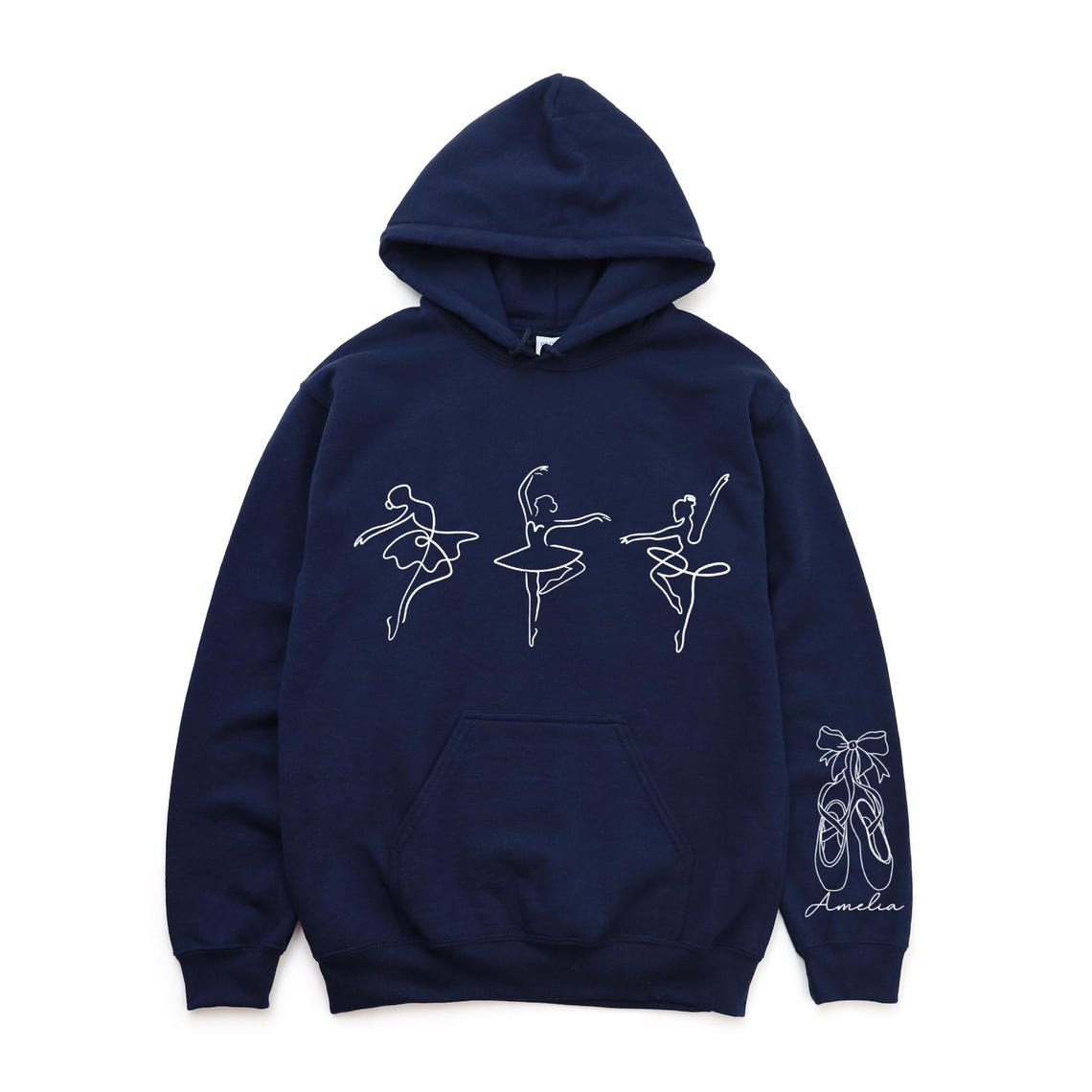 Custom Ballerina Hoodie, Personalized Name Ballet Hoodie, Girls Ballet ...