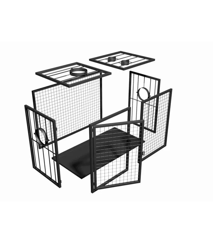 BDSM Cage With Head and Arm Restraints - Bondage Cage and Furniture - Etsy