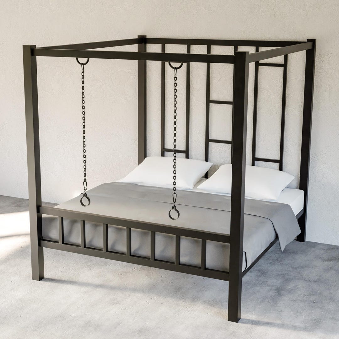 Metal BDSM Bed With Handcuffs - Bondage Bed and Furniture - Etsy