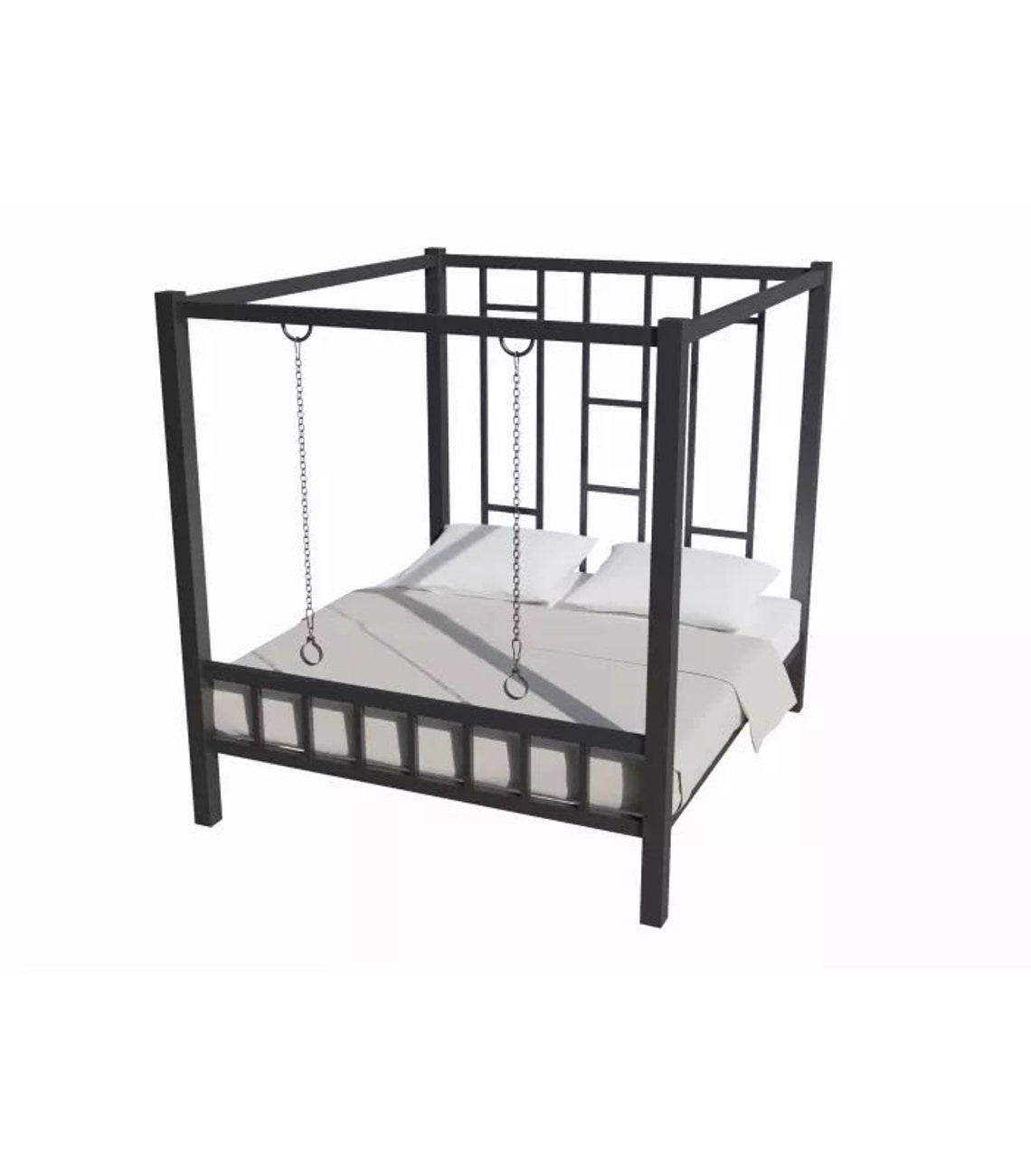 Metal BDSM Bed With Handcuffs - Bondage Bed and Furniture - Etsy