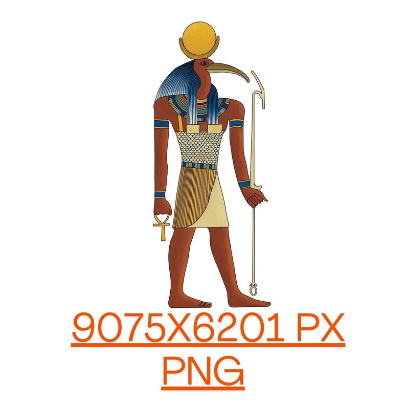 Ancient Egyptian God Thoth Design Printable PNG - Wisdom and Knowledge ...
