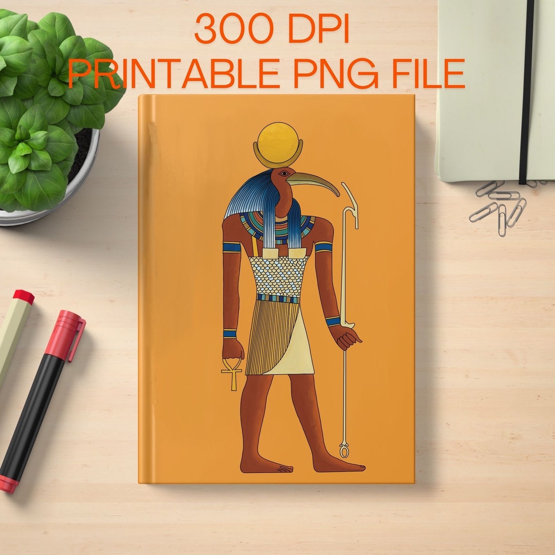 Ancient Egyptian God Thoth Design Printable PNG - Wisdom and Knowledge, Tranparent Background - Etsy