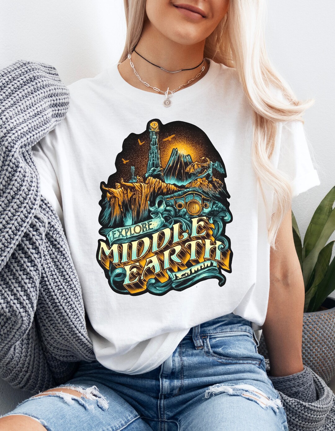 Middle Earth Shirt, LOTR Fan Shirt, Hobbit, Middle Earth, Tree of ...