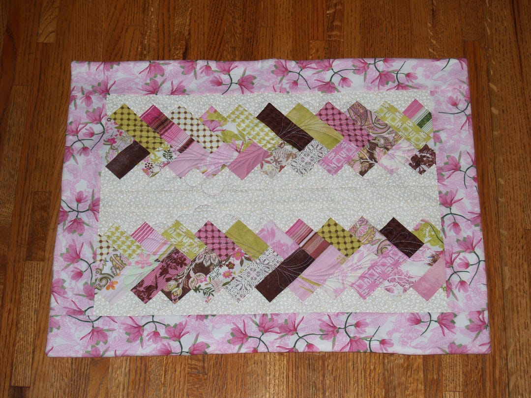 Pink French Braid Table Mat - Etsy