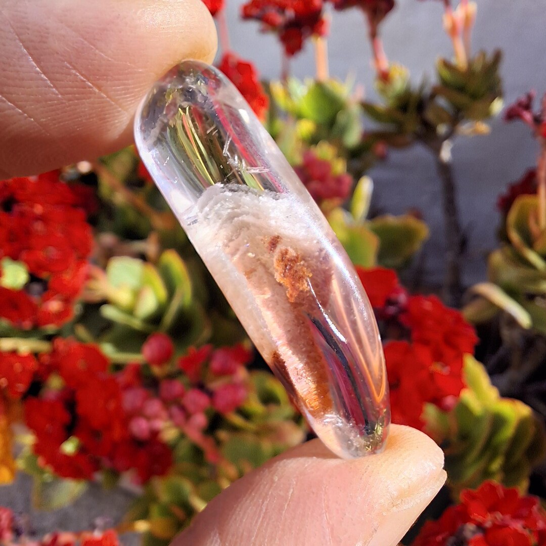 Thousand Layer White Phantom in Lodolite Garden Quartz Polished Stone ...