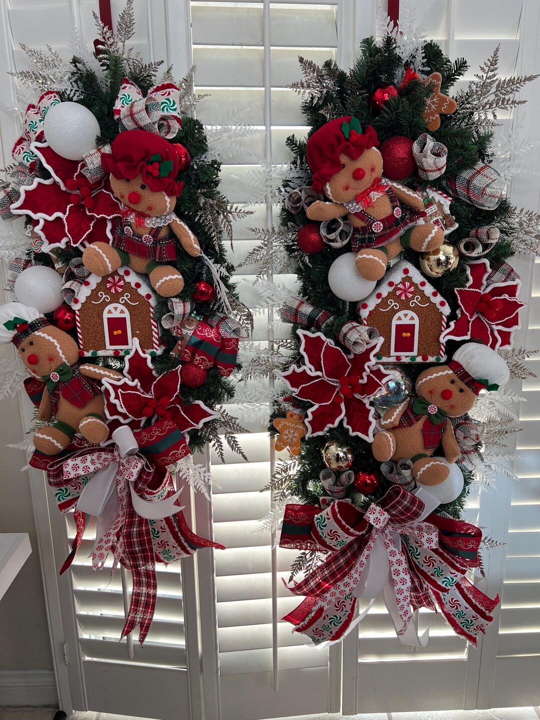 Extra Large Gingerbread Custom Door Swag - Etsy