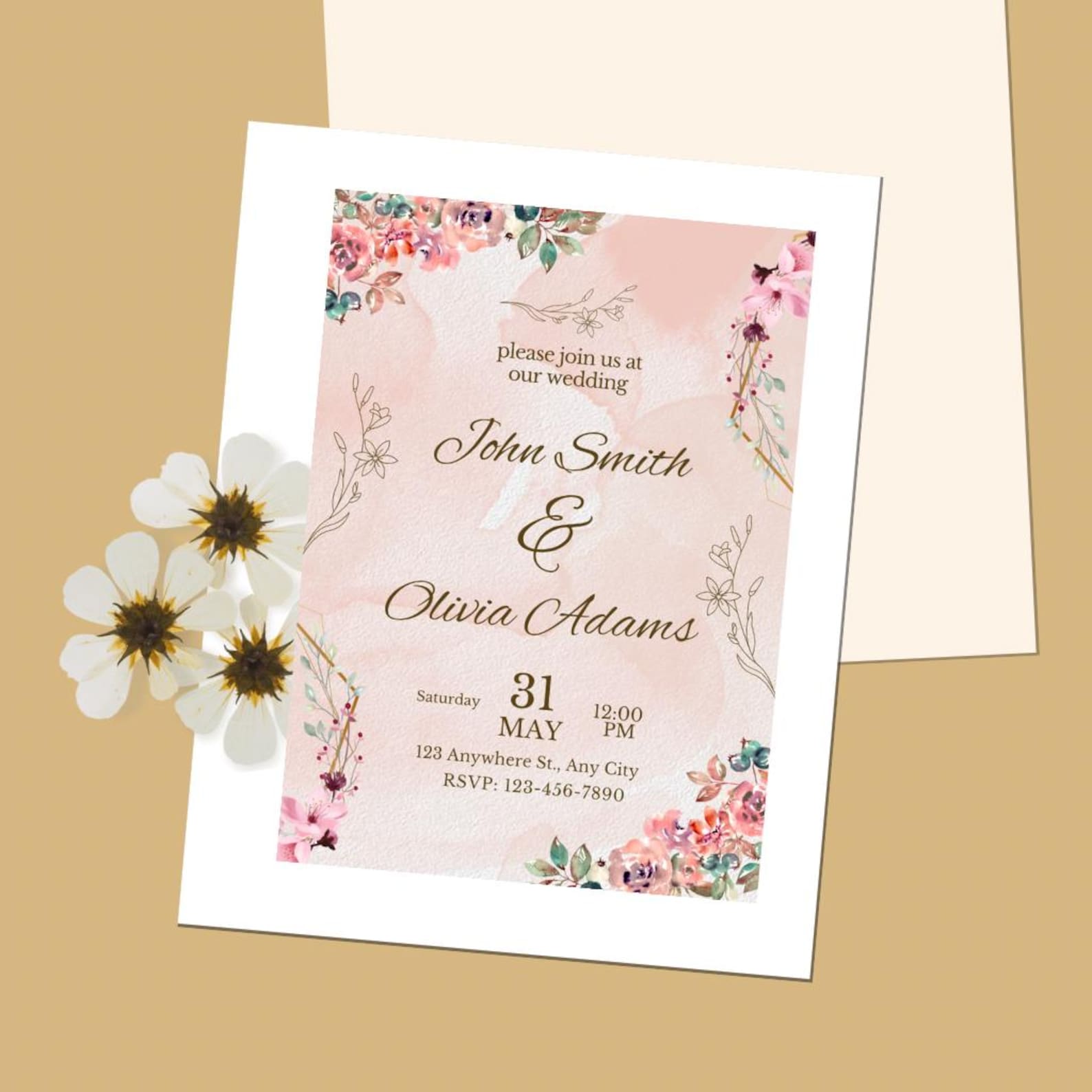 Editable Wedding Invitation Template Wedding Template, Wedding Card ...