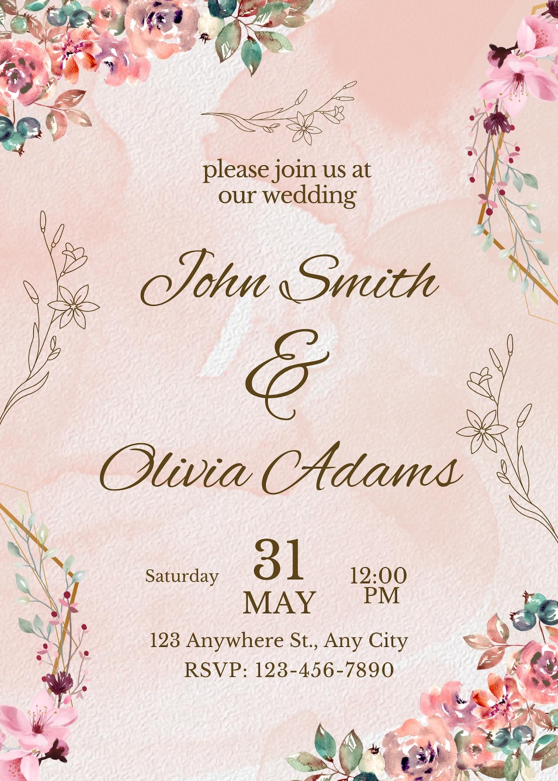 Editable Wedding Invitation Template Wedding Template, Wedding Card ...