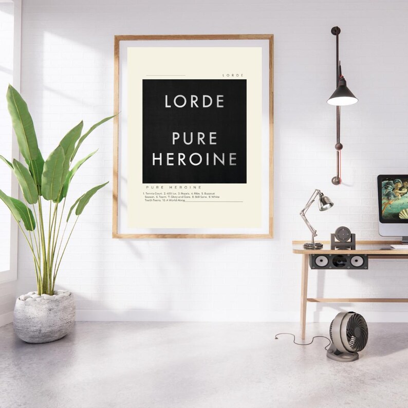 Lorde "pure Heroine" Digital Poster | Lorde Art Print, Lorde Pure Heroine, Lorde Lyrics Print ...