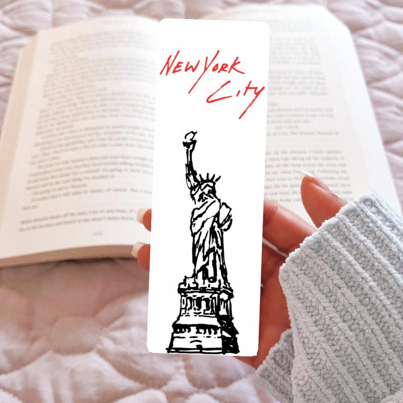 New York City Digital Bookmark | NYC Statue of Liberty Printable ...