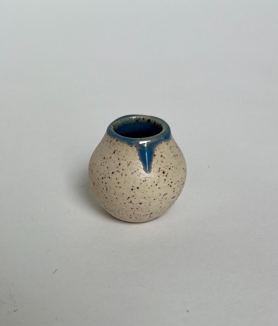 Blue Rim Extra Tiny Baby Vase - Etsy