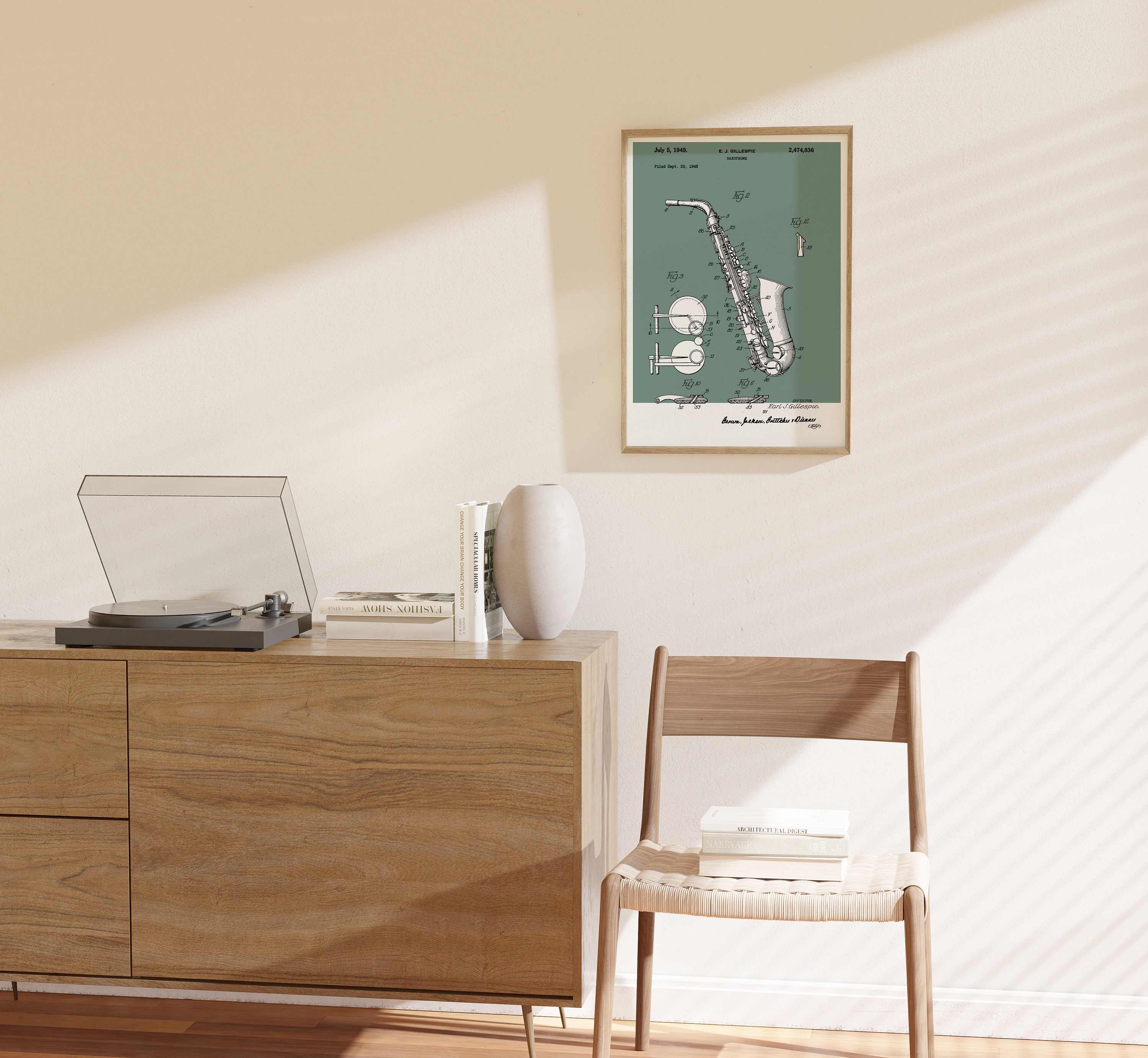 Tenor Saxophone Patent Print | Printable Wall Art | Woodwind Instrument ...