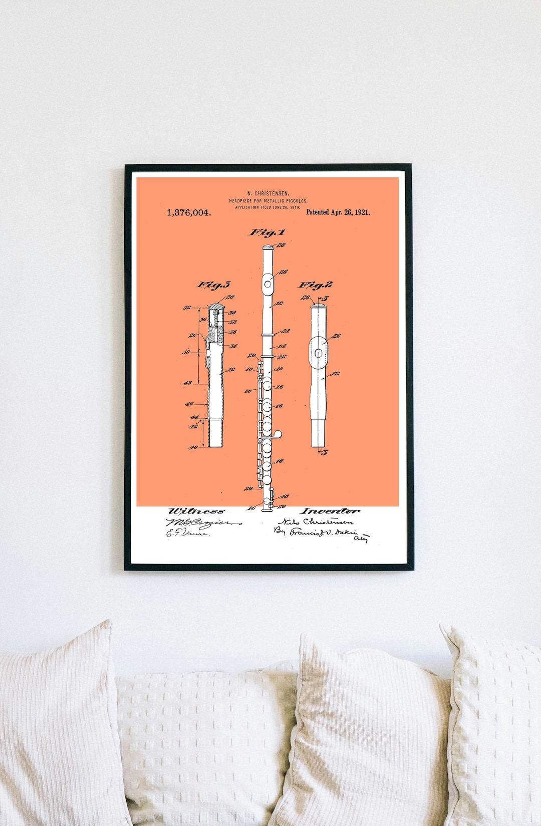 Piccolo Patent Print | Printable Wall Art | Woodwind Instrument ...