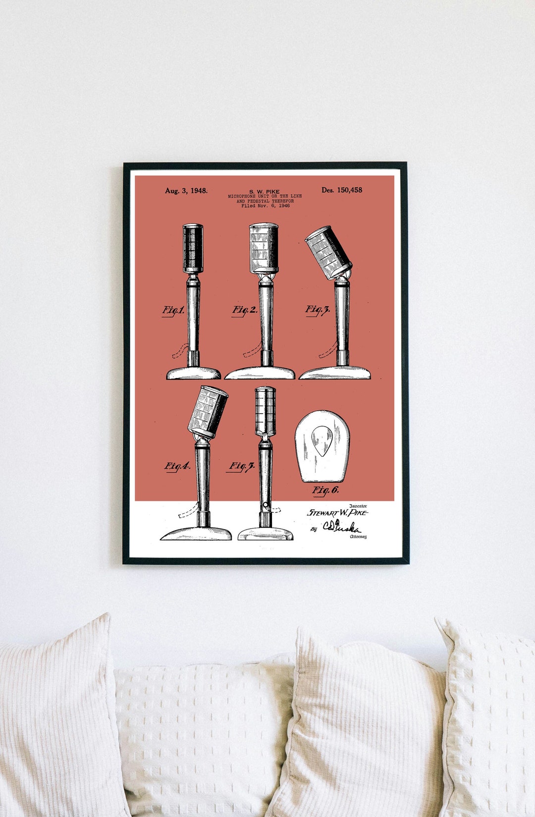 Microphone Patent Print | Music Recording Technology | Digital Download ...