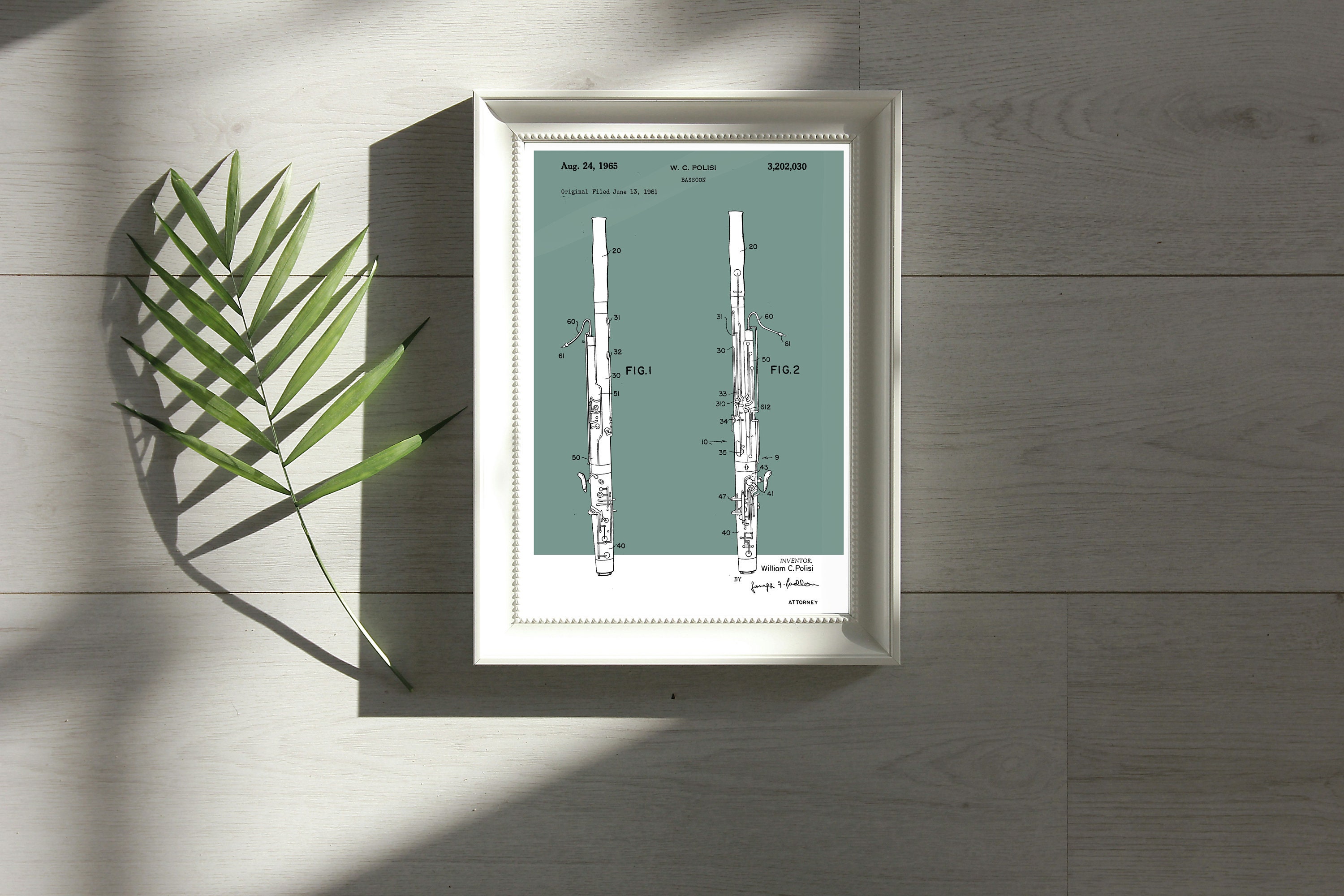 Bassoon Patent Print | Printable Art | Woodwind Instrument | Digital ...