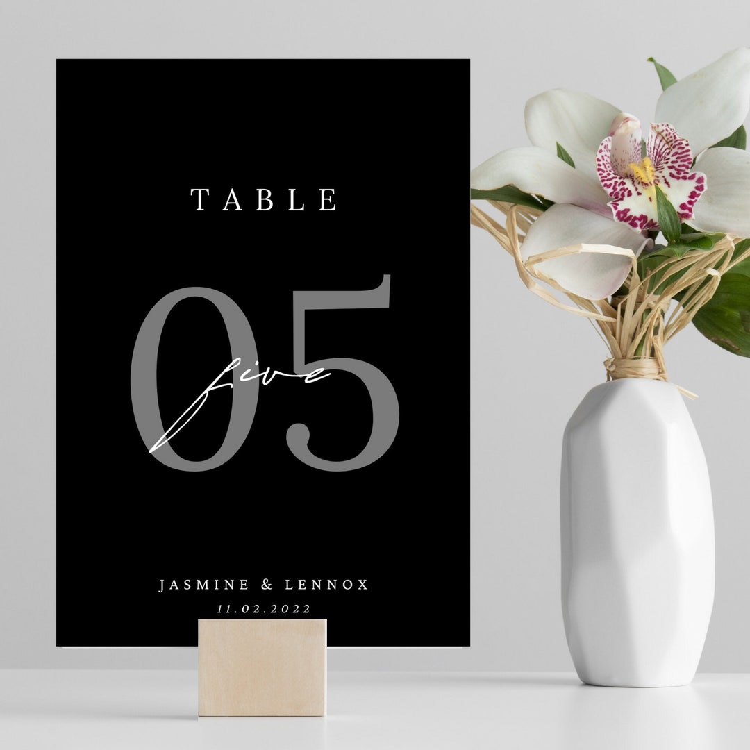 Bespoke Table Numbers / Personalised Table Numbers / Wedding Table ...