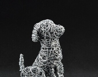 Dog wire sculpture | Etsy