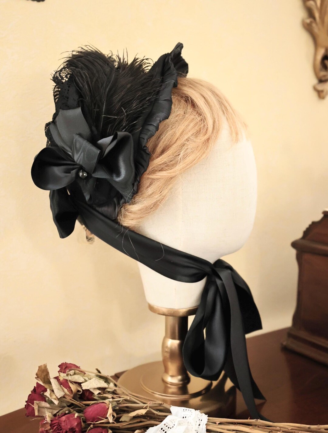 Replica of a Hat / Bonnet From 1870s 1880s Victorian Era Mourning ...