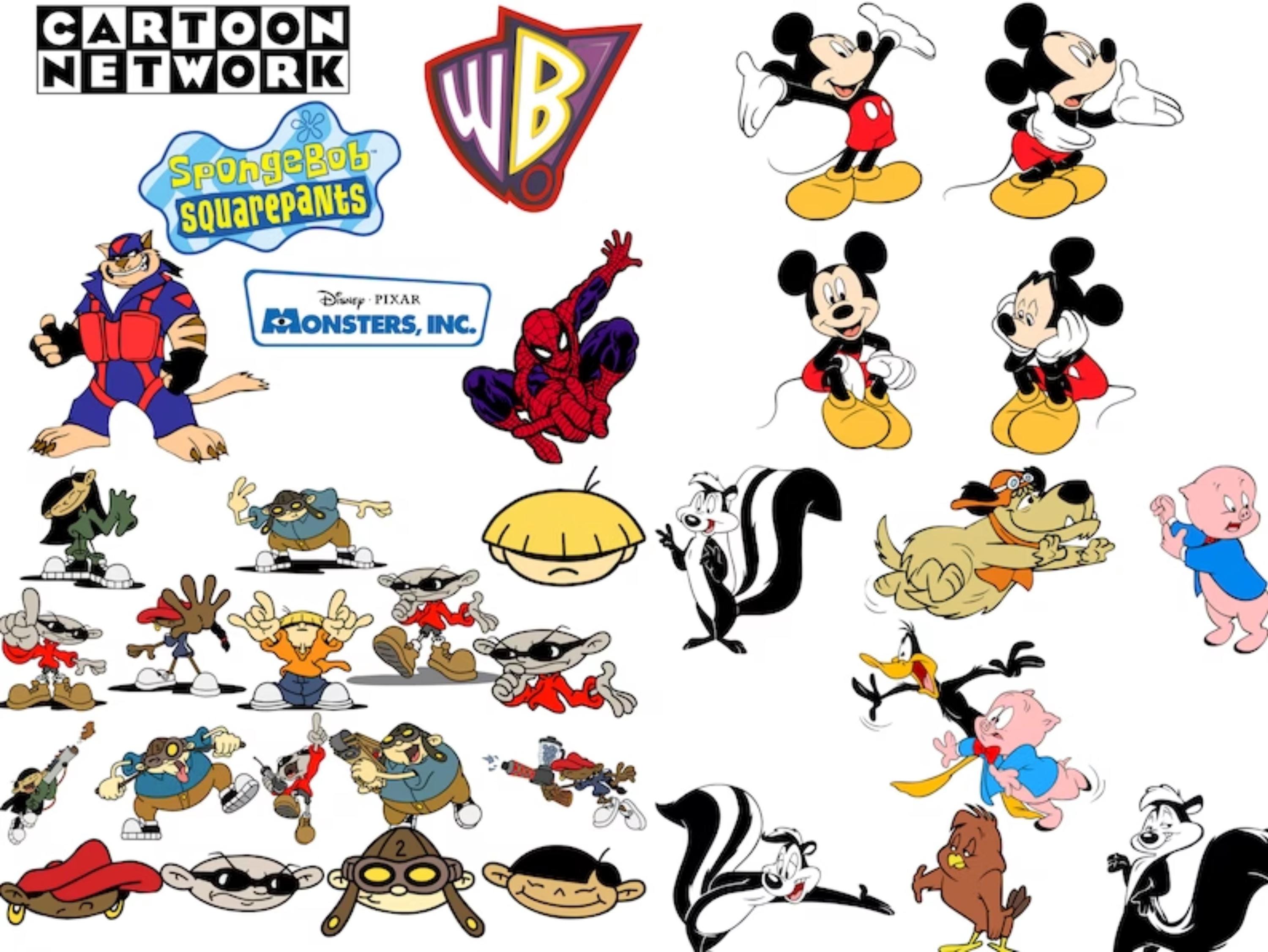 2400 Cartoon Characters Mega Bundle Svg, Cricut Printable Clipart ...