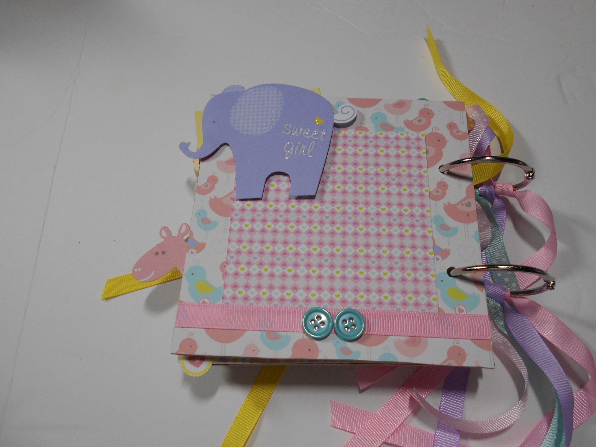 Baby Girl Mini Album, Premade Album, Memory Book, Scrapbook, Chipboard ...