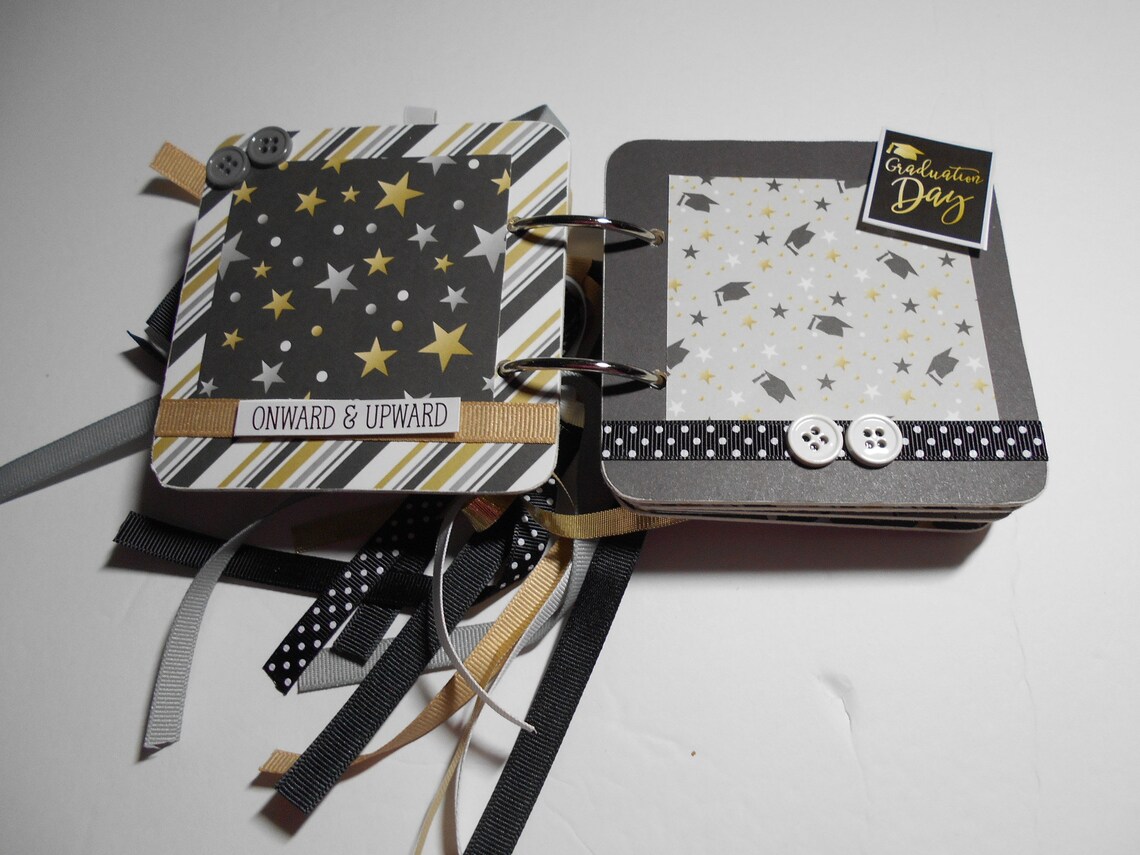 Graduation Mini Album, Graduation Scrapbook, 4x4, Premade Album, Memory ...