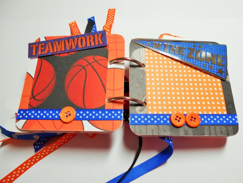Basketball Mini Album Basketball Scrapbook, Brag Book, Chipboard Album ...