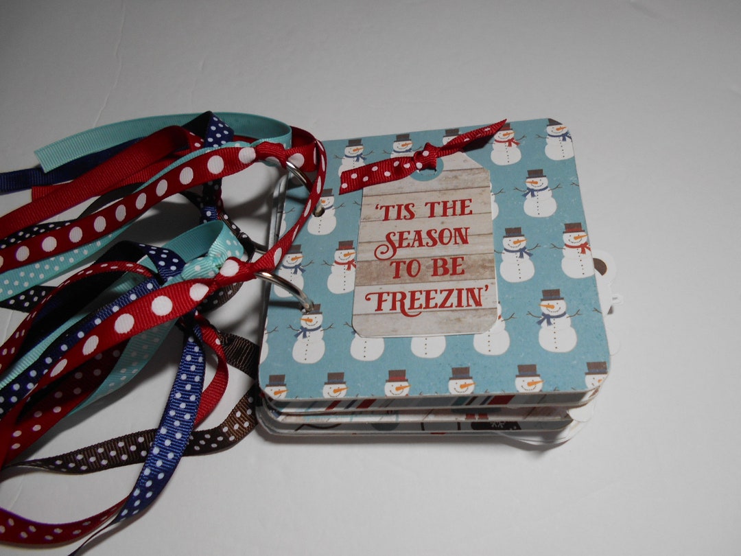 Winter Mini Album, Winter Scrapbook, 4x4, Premade Album, Chipboard ...