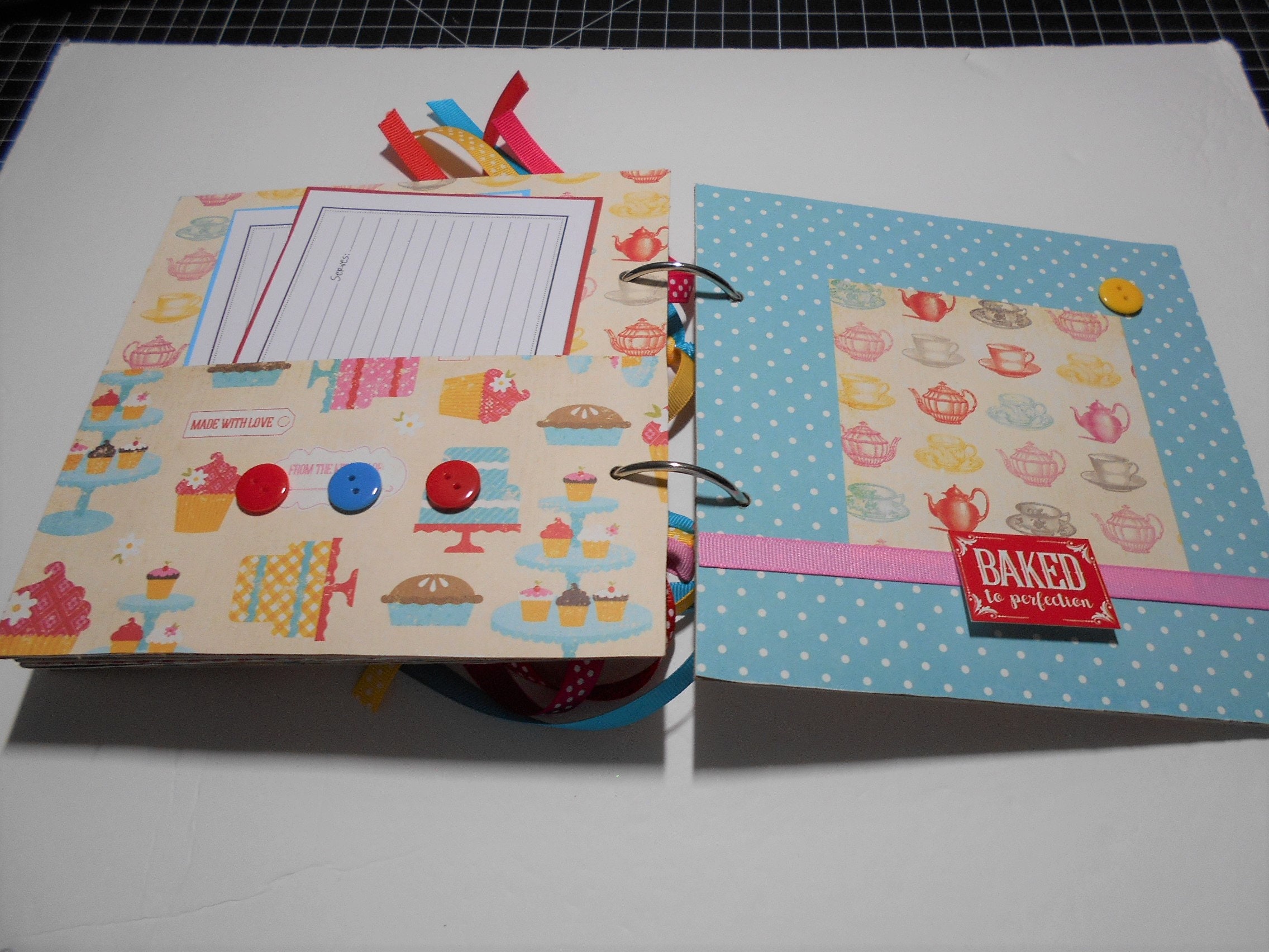 Recipe Album, Scrapbook Album, Chipboard Album, 7x7 Album, Keepsake ...