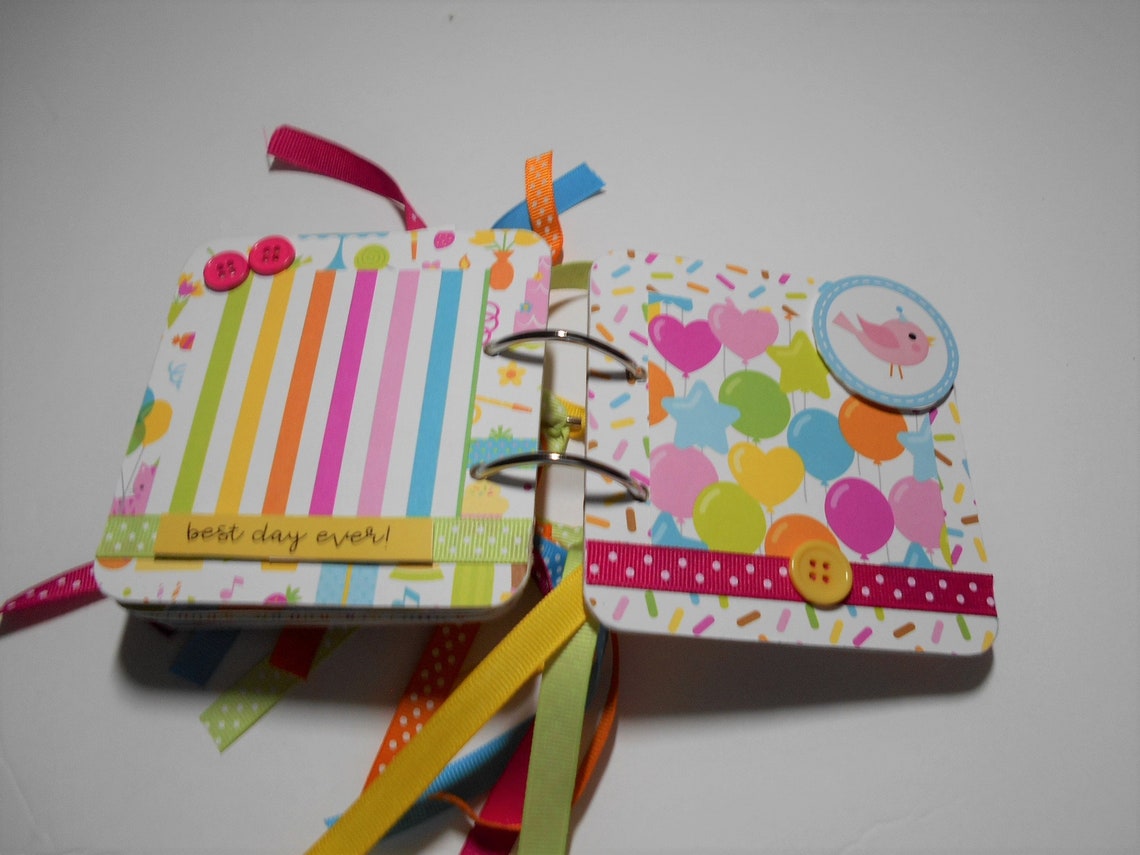 Birthday Mini Album Birthday Gift Birthday Scrapbook - Etsy