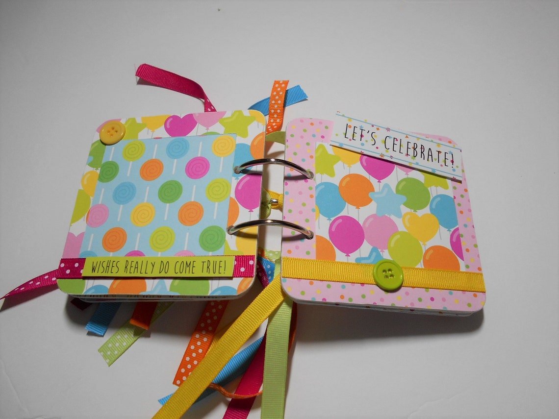 Birthday Mini Album Birthday Gift Birthday Scrapbook - Etsy