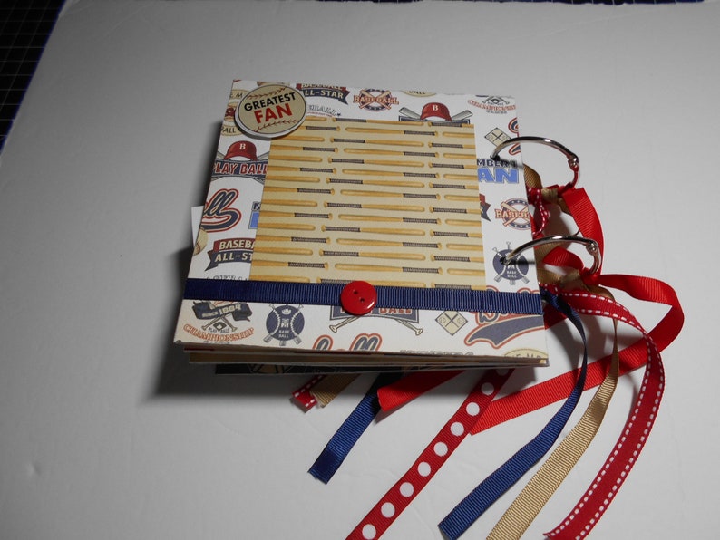 Baseball Mini Album, Baseball Album, 6x6, Premade Album, Chipboard ...