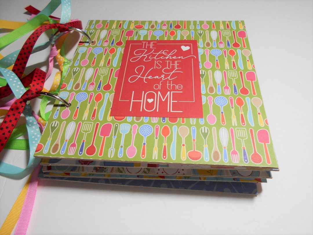 Recipe Album, Scrapbook Album, Chipboard Album, 7x7 Album, Keepsake ...