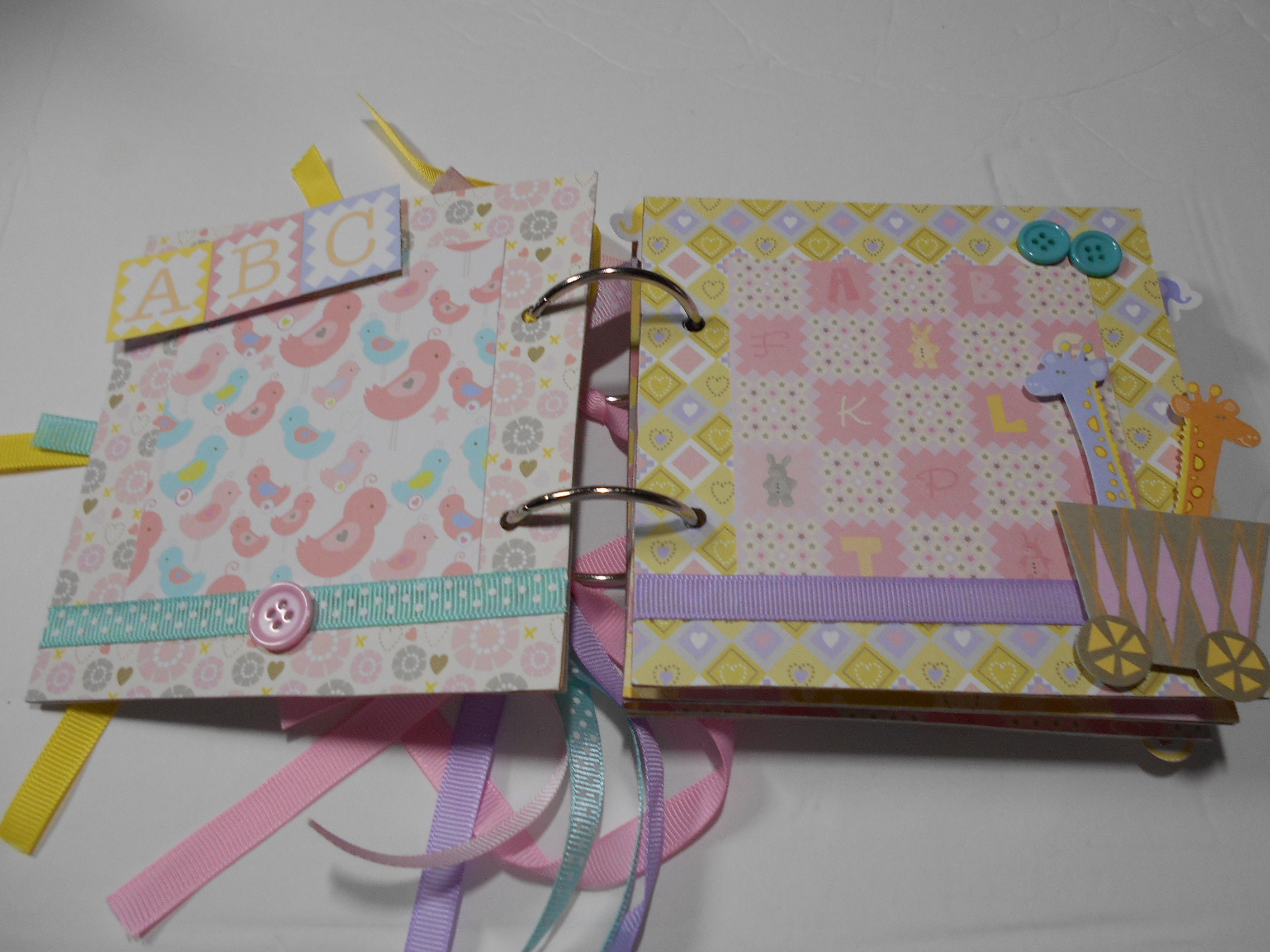 Baby Girl Mini Album, Premade Album, Memory Book, Scrapbook, Chipboard ...