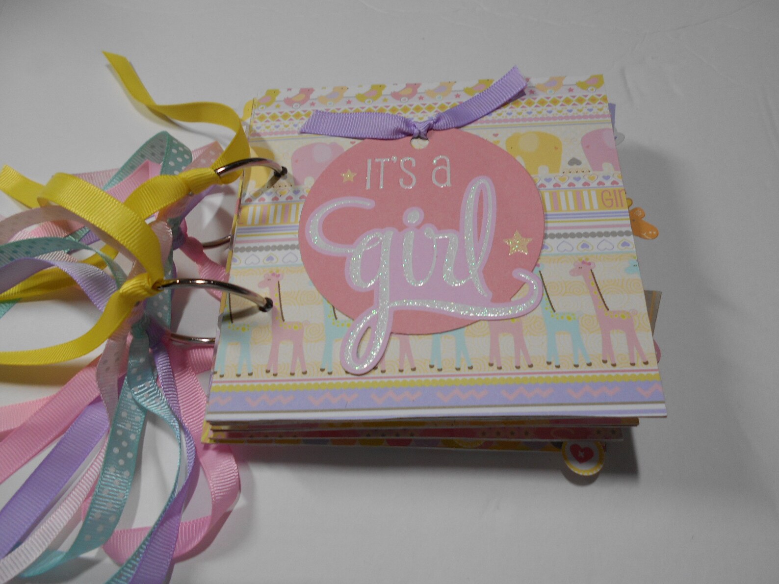 Baby Girl Mini Album, Premade Album, Memory Book, Scrapbook, Chipboard ...