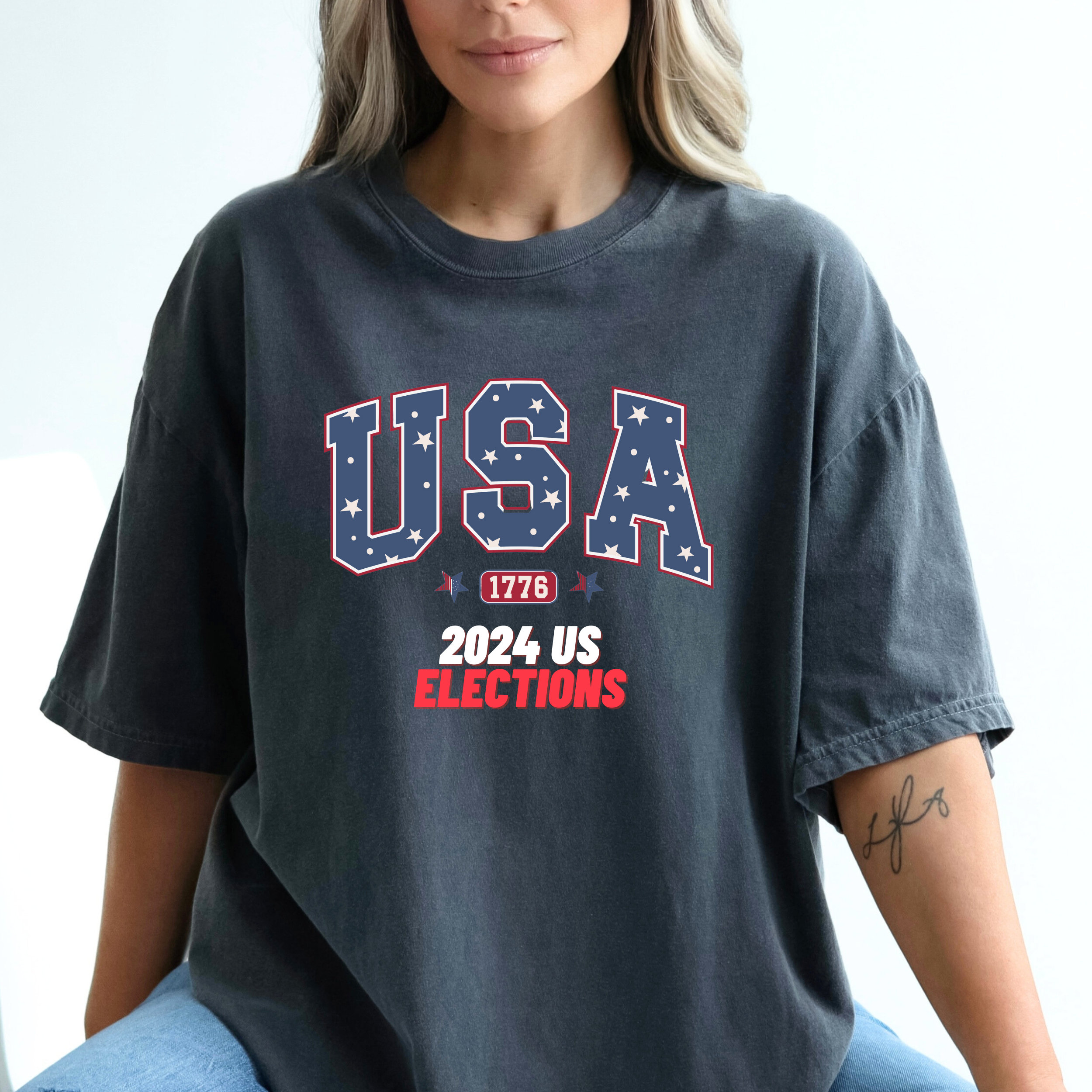 US Election Shirt, USA 1776 Shirt, 4th of July Shirt, Big USA Tshirt ...