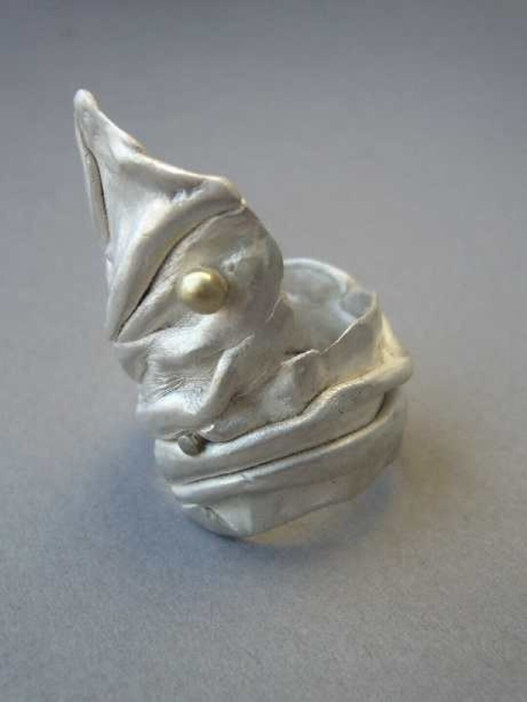 Organic Ring With Gold Ball Organic Jewelry Natural in - Etsy