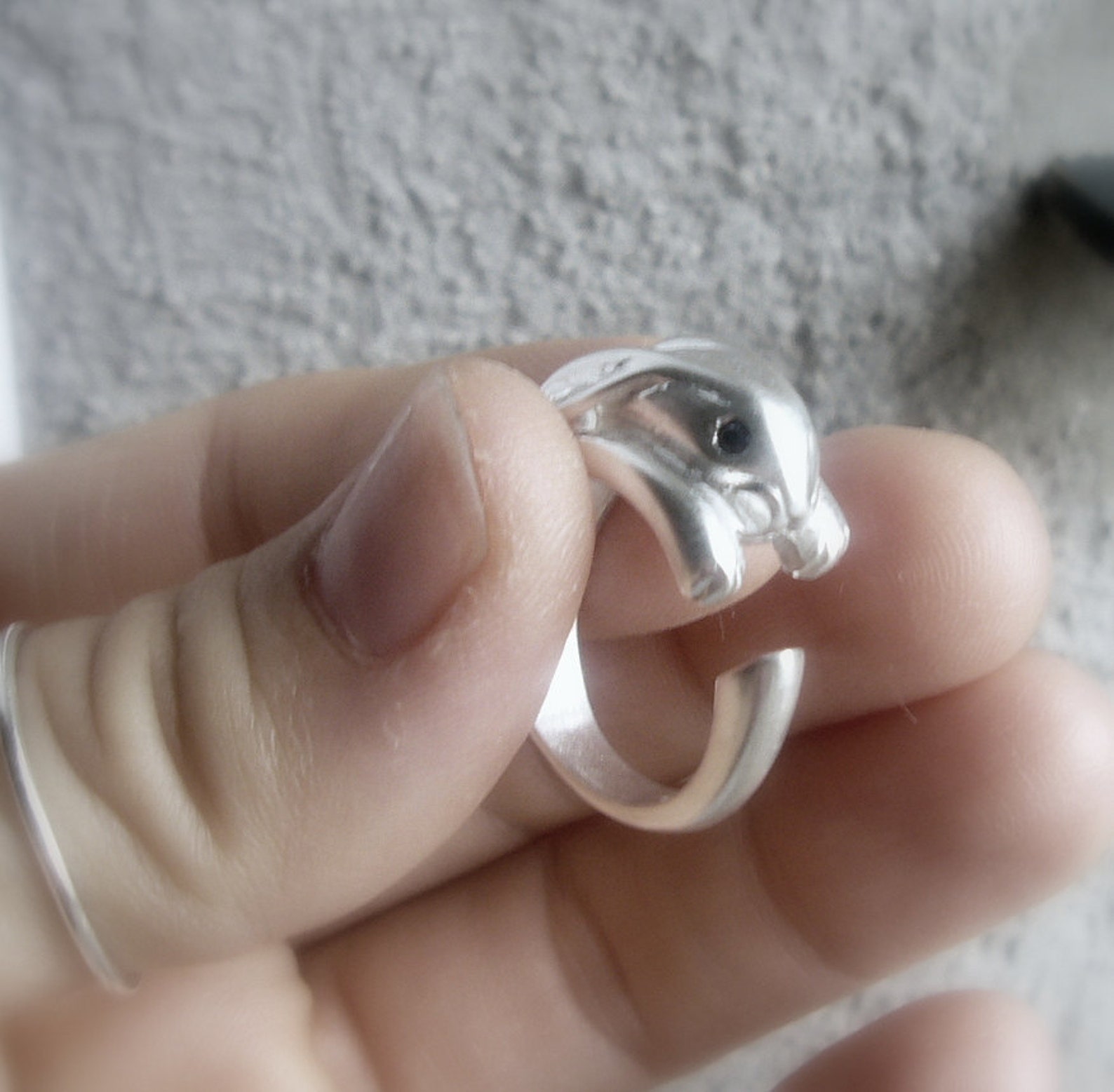 Rabbit ring sterling silver sweet Bunny Ring | Etsy
