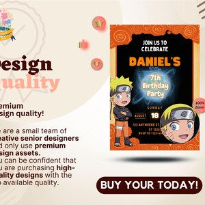 Naruto Birthday Invitation Printable Birthday Card Naruto Akatsuki ...