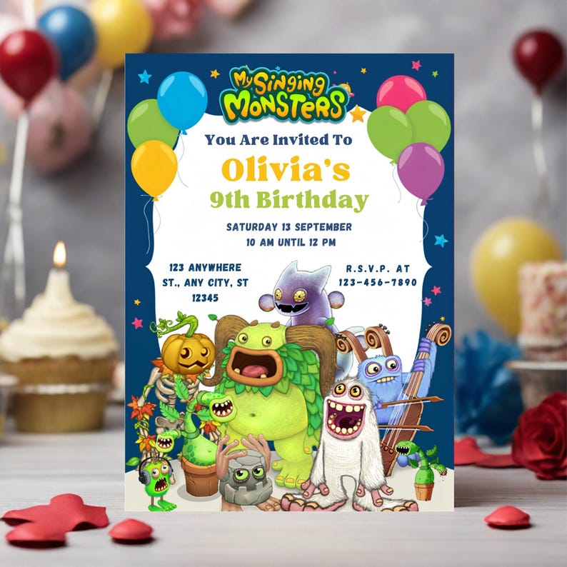 My Singing Monsters Birthday Invitation My Singing Monsters Birthday ...