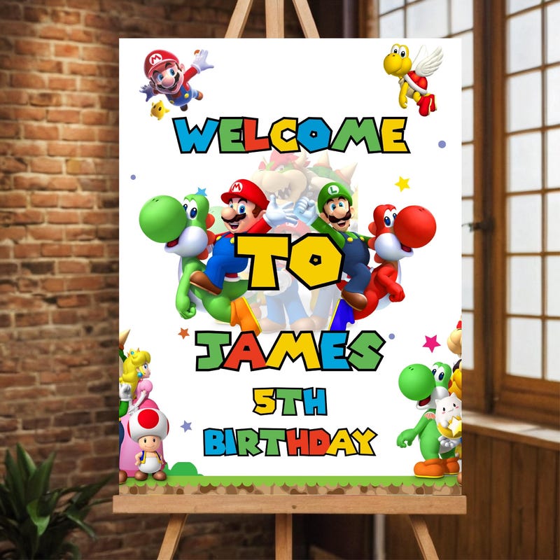 Mario Kart Banner - Etsy
