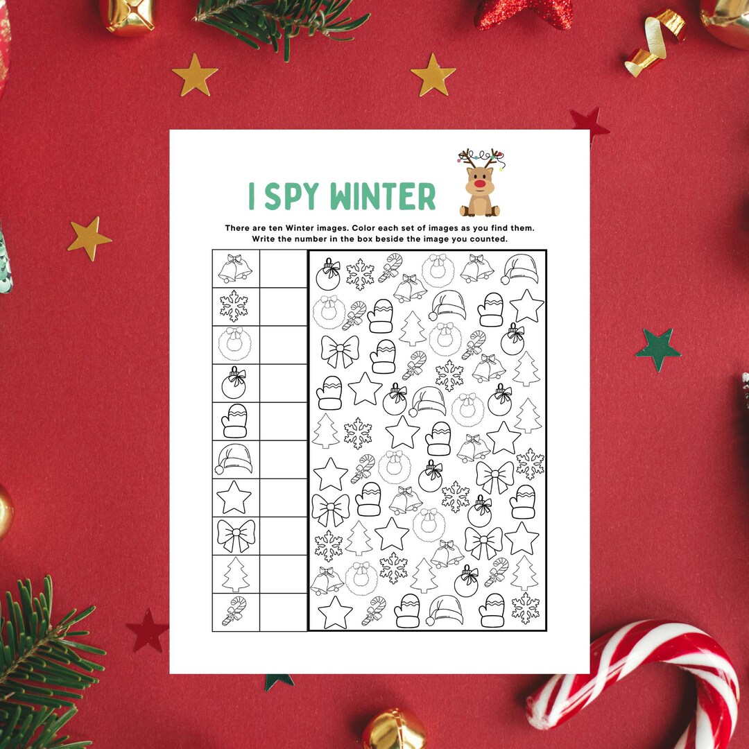 I Spy Winter Printable Activity - Etsy