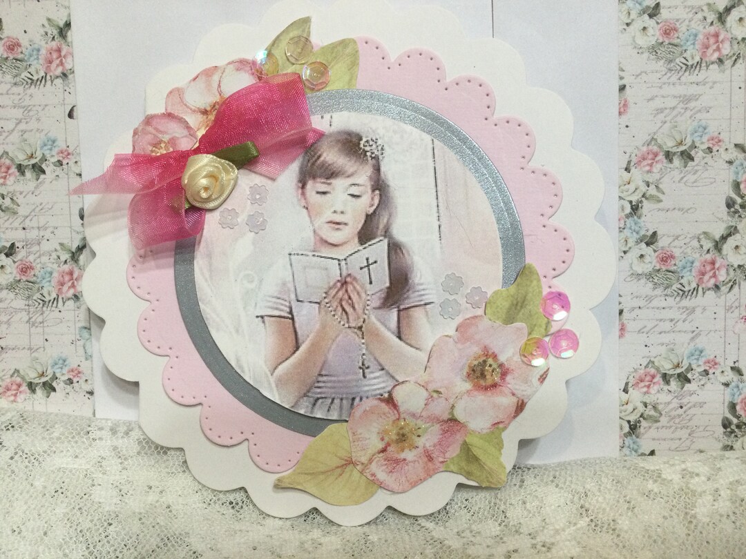 On Your Confirmation Day Handmade Catholic Girl Greeting Card - Etsy