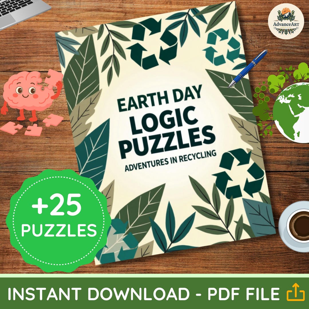 Earth Day 2026 Logic Puzzles | Eco Friendly Recycling Brain Teasers ...