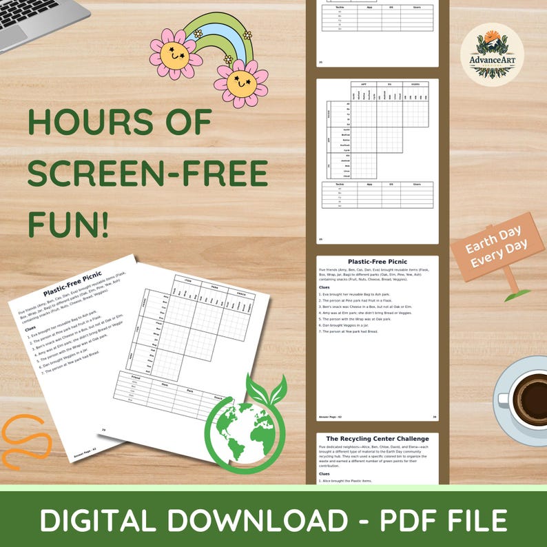 Earth Day 2026 Logic Puzzles | Eco Friendly Recycling Brain Teasers ...