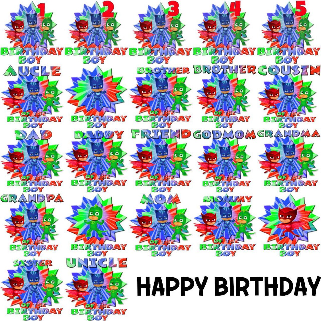 The Birthday Boy With PJ Ma_ks PNG, Pj Ma_ks Png, Pjm Party Supplies ...