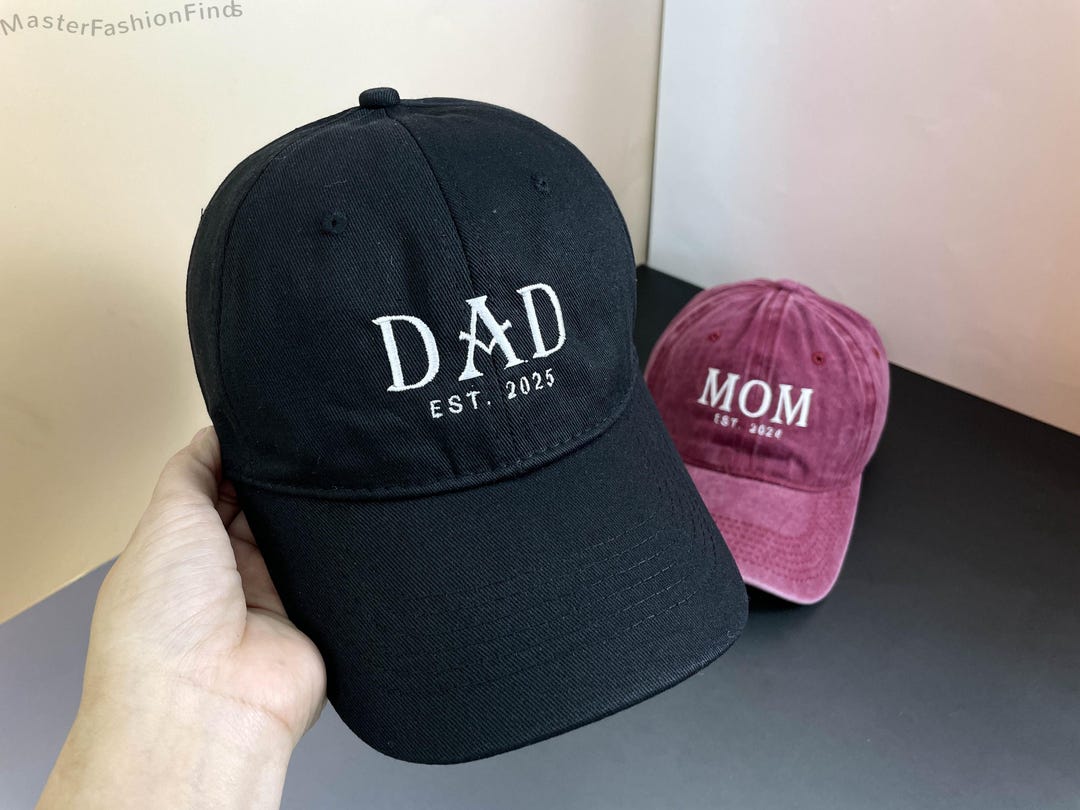 Personalized Dad Embroidered Hat | Custom Mama Hat With Est. Year ...