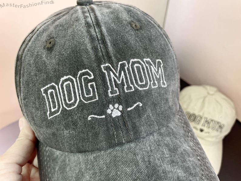 Personalized Dog Mom Hat | Embroidered Baseball Cap | Custom Pet Lover ...