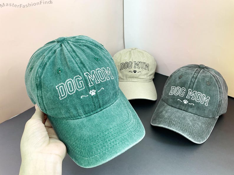Personalized Dog Mom Hat | Embroidered Baseball Cap | Custom Pet Lover ...